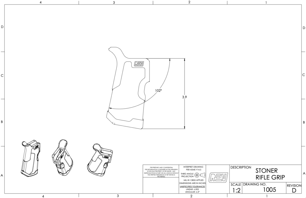 The Stoner Rifle Grip | Kit Badger